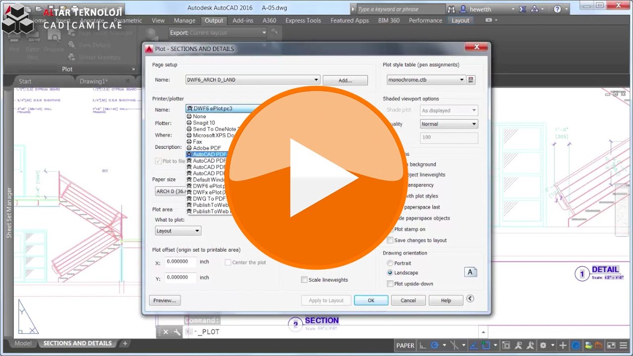 05 AutoCAD 2016 PDF Geliştirmeleri - YouTube