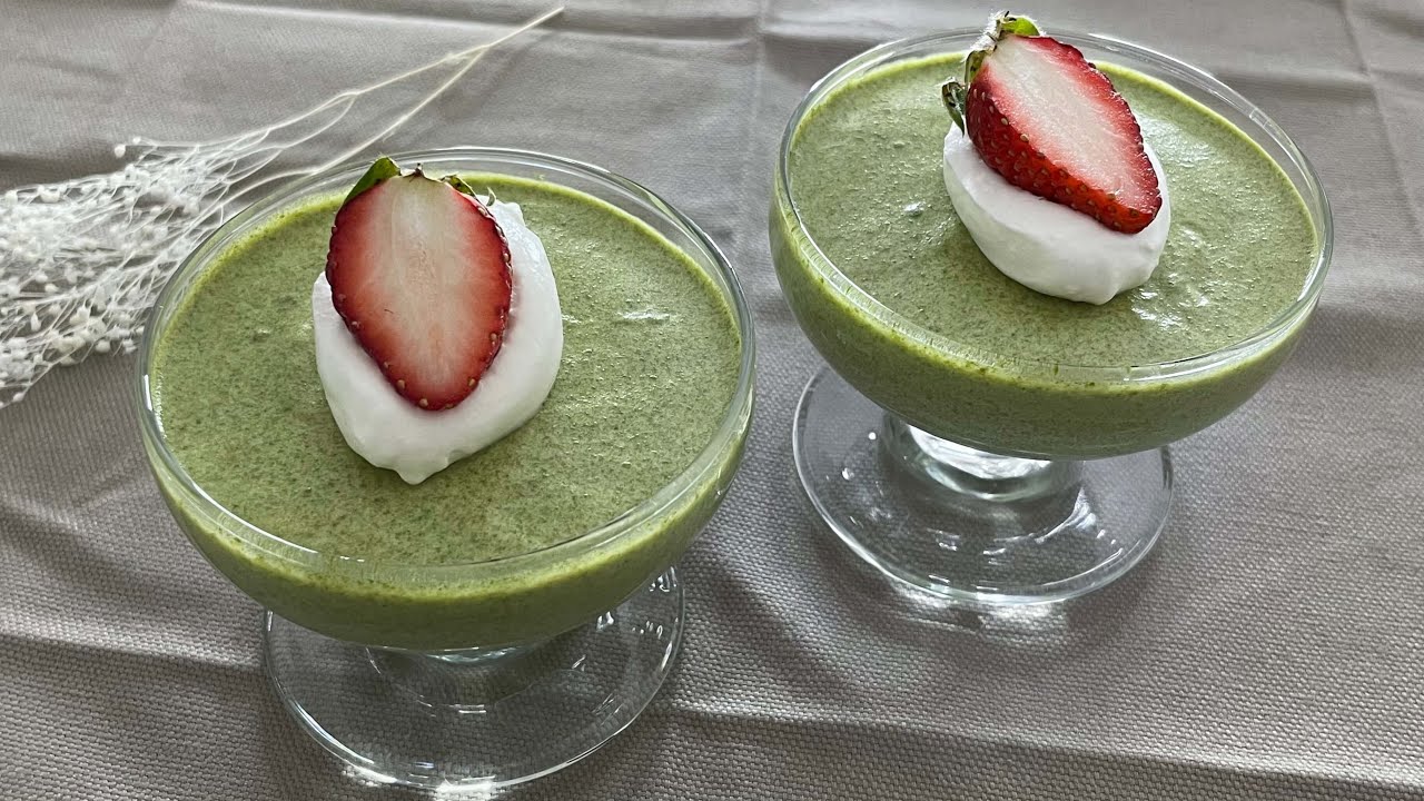 How to make Matcha Bavarois [Fluffy] | フワフワ！抹茶のババロアの作り方 - YouTube