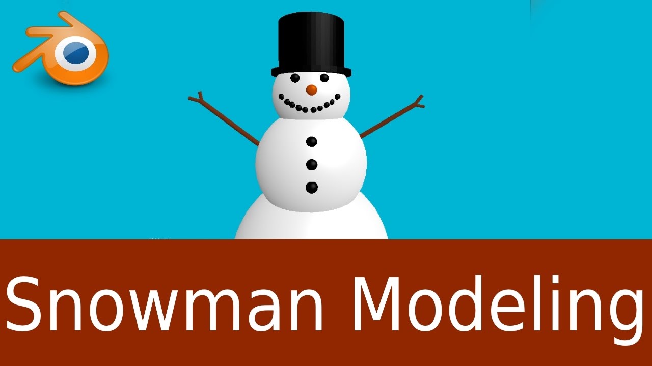 How to model a Snowman in Blender - YouTube