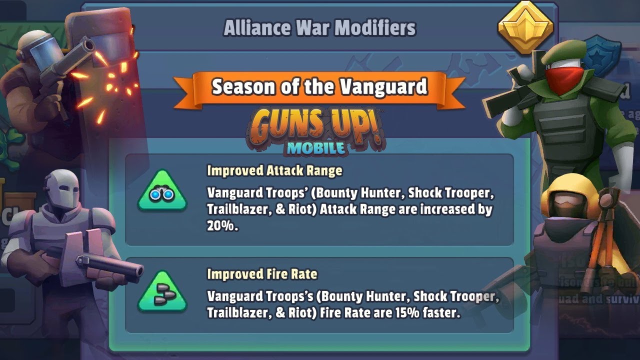Season of the Vanguard! Alliance War Season 38 has started! - GUNS UP ...