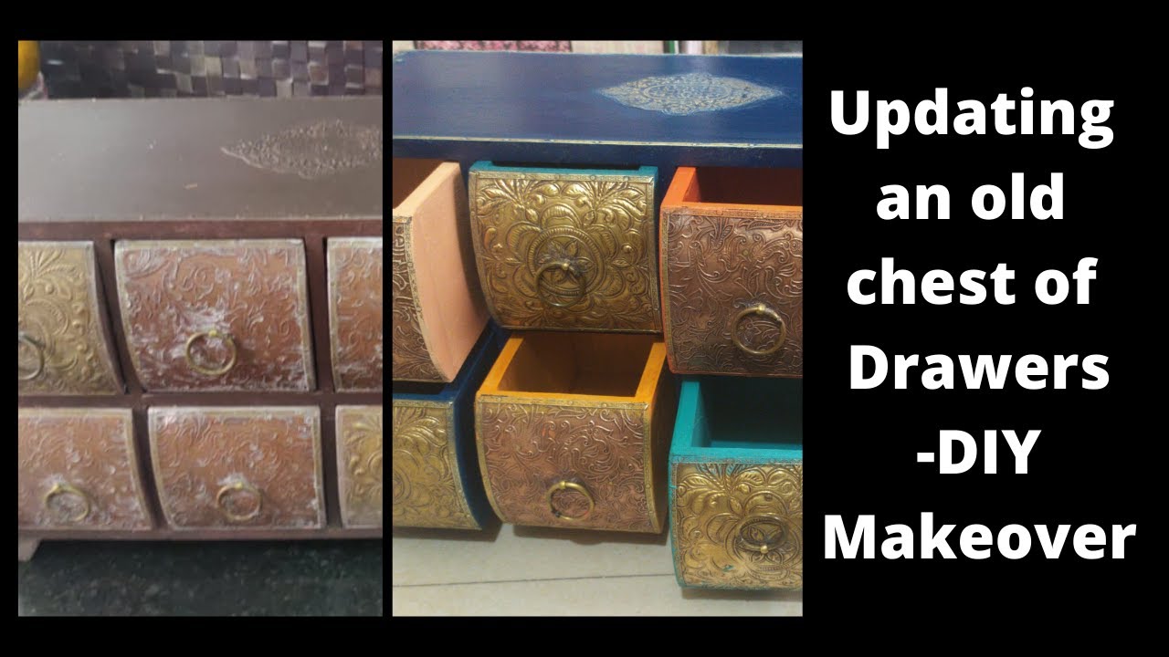 Chest of drawers DIY makeover - YouTube