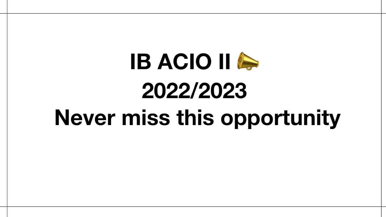 IB ACIO II notification 2022/2023 & exam update. - YouTube