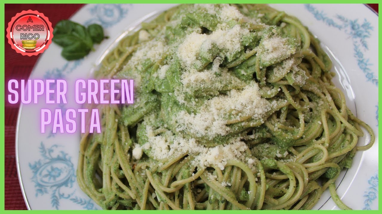 Super Green Pasta/Spaghetti verdes/tallarines verdes. - YouTube