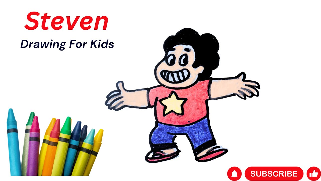 Easy Steven Drawing For Kids #art #cartoon #cartoondrawing #drawing ...