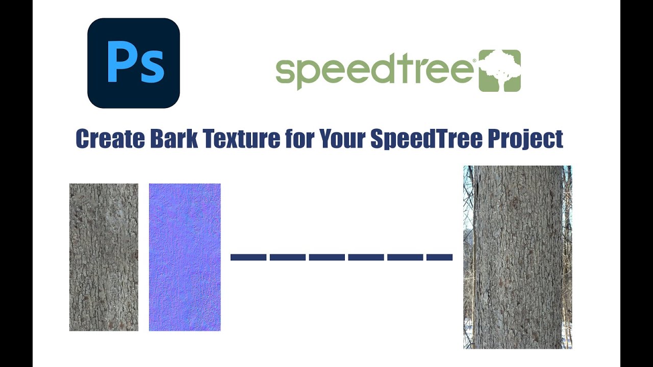 Creating Bark Texture by photoshop cc for SpeedTree - YouTube