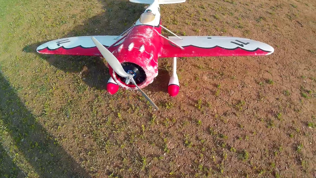 Dynam Gee Bee morning flight at Rancho - YouTube