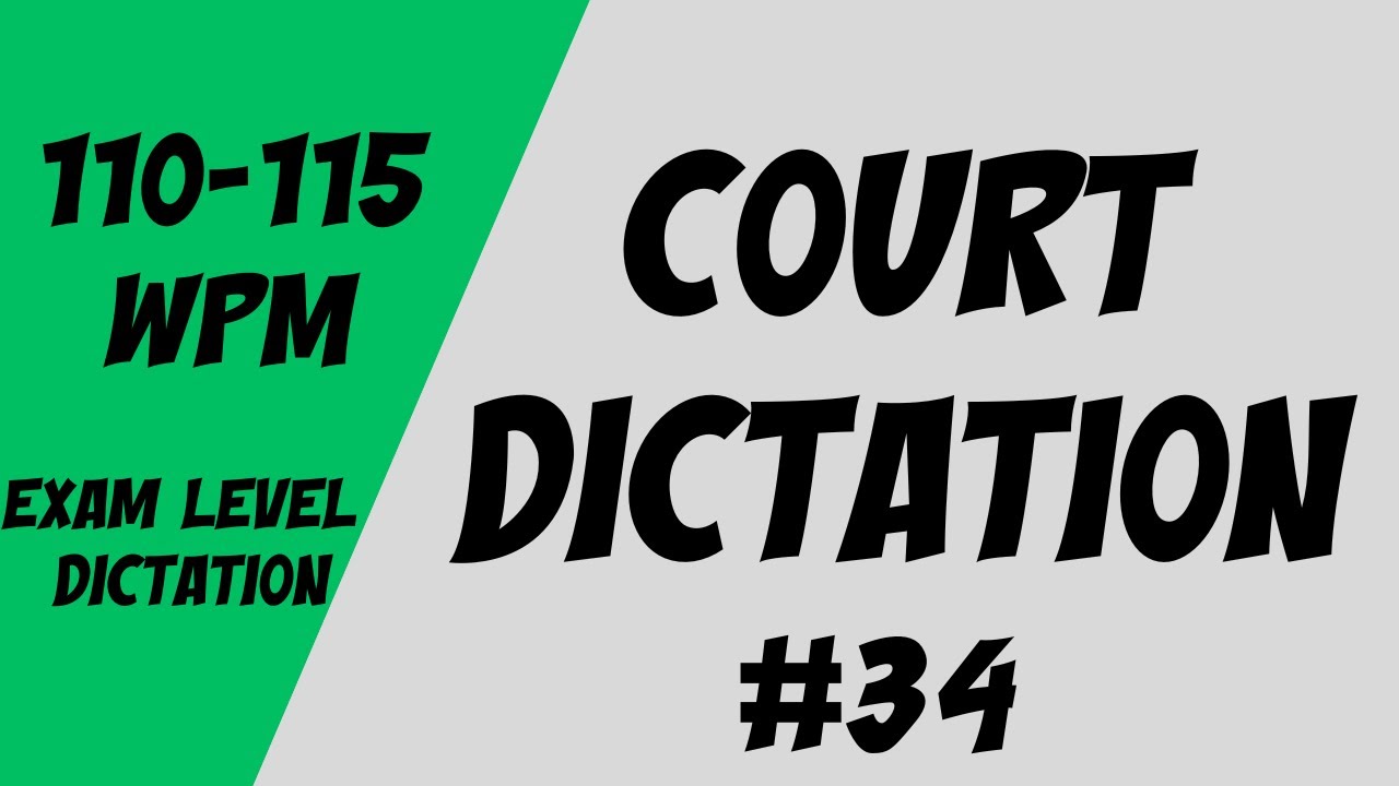 110-115 WPM || 34 || DELHI HIGH COURT SPA & PA DICTATION || - YouTube
