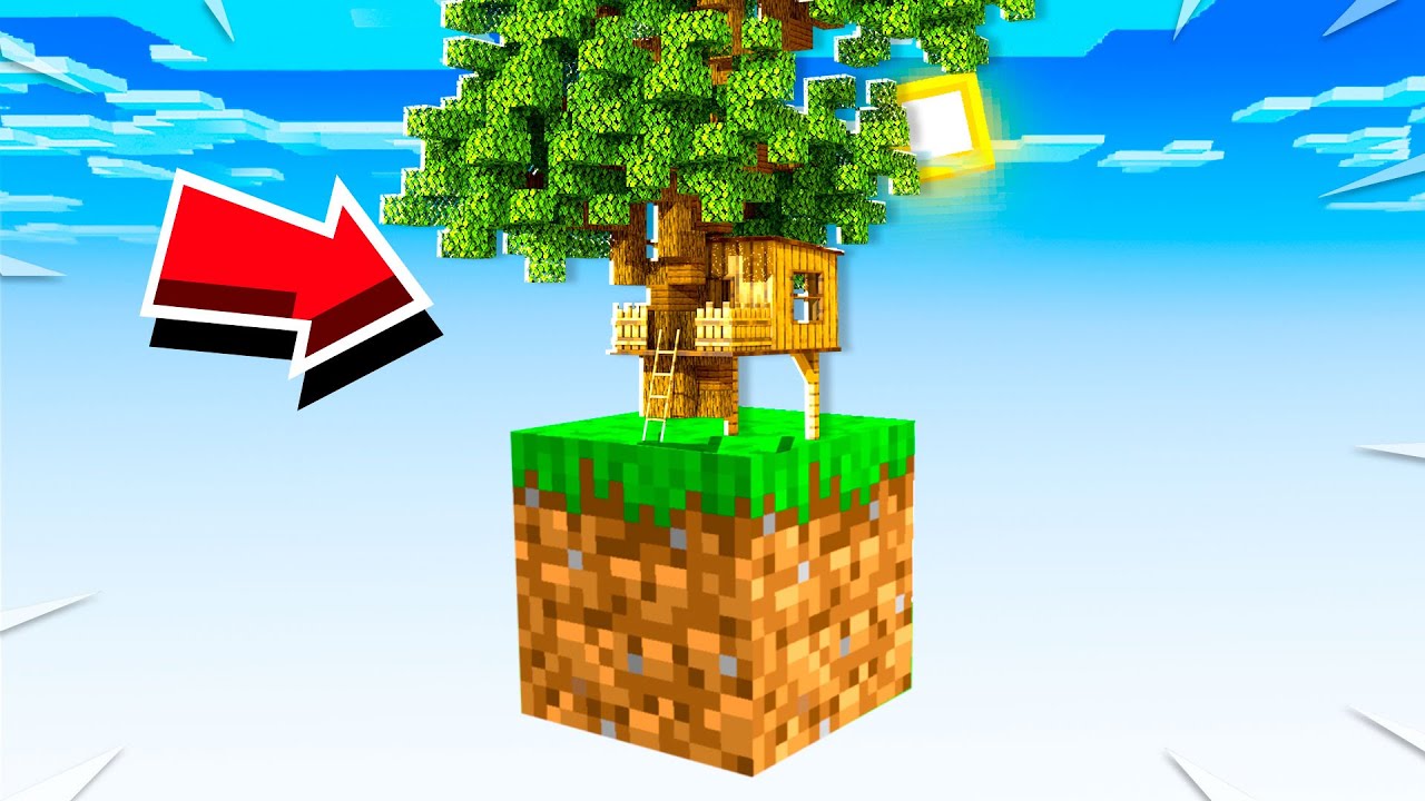 MAKING A TREE HOUSE ON ONE BLOCK! (EP 13) - YouTube