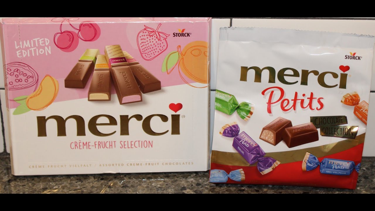 Merci: Crème Fruit Selection Box with 4 Flavors & Petits Assorted Bag ...