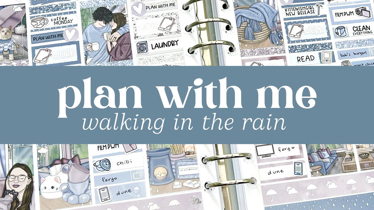 Plan With Me ☆ Walking in the Rain (Scribble Prints Co) - YouTube