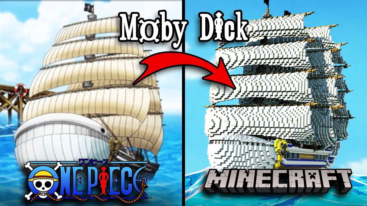 I recreated The MOBY DICK from One Piece in Minecraft - YouTube