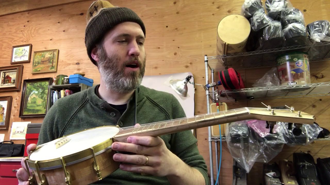 Mini Five String Banjo- open g tuning - YouTube