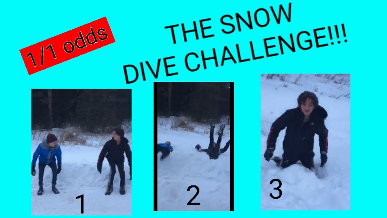 THE SNOW DIVE CHALLENGE!!!! - YouTube