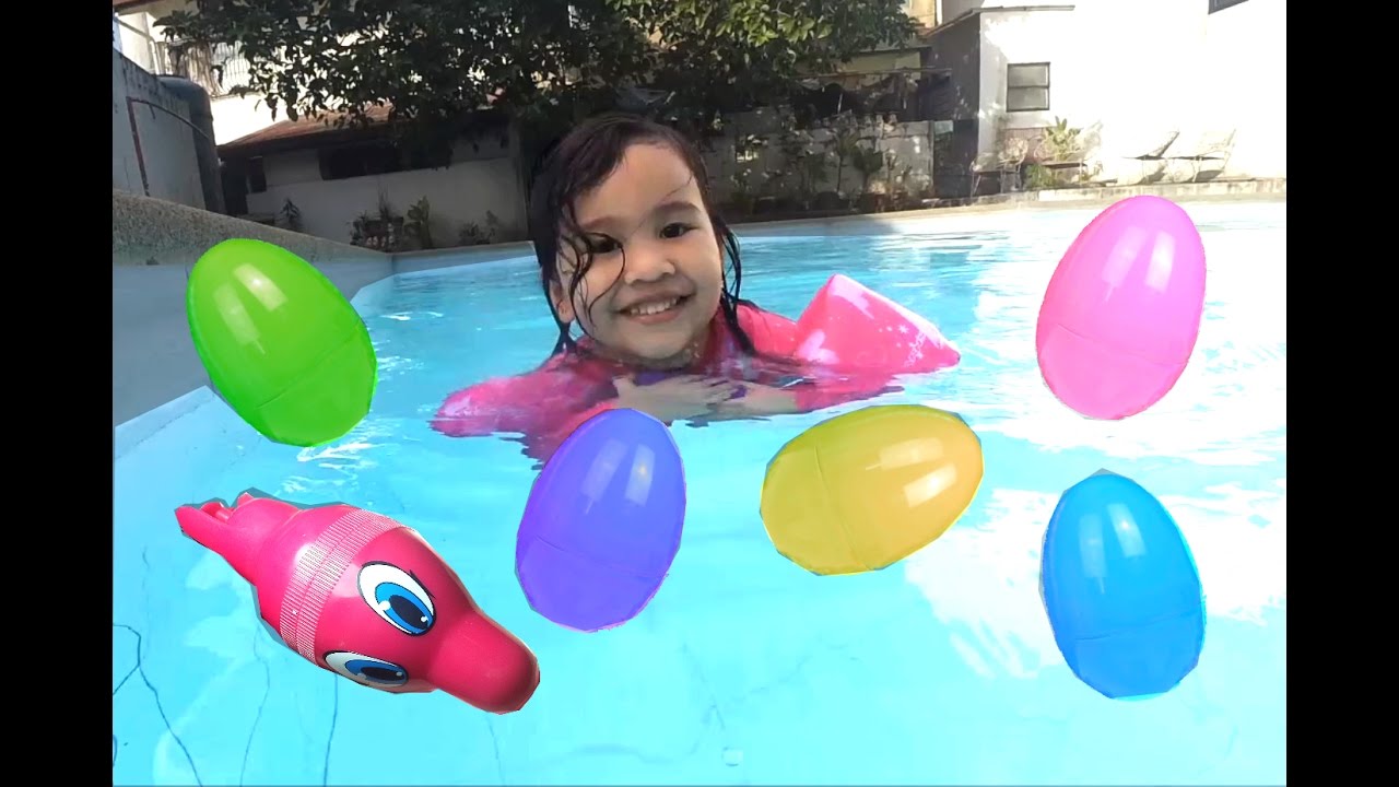 Fun Swimming and Opening Surprise Eggs, Swimming Toy Fish, Angry Birds ...