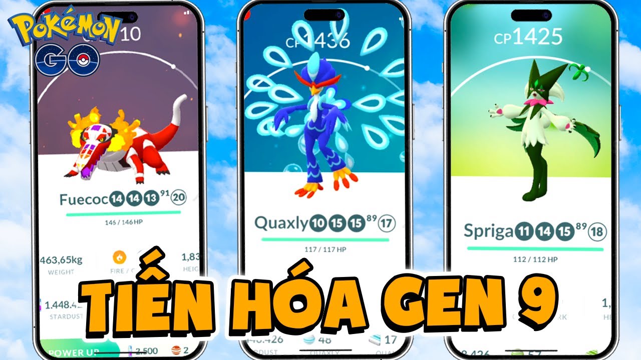 Tiến Hóa Các POKEMON Vùng Paldea Gen 9 - Pokemon Go - YouTube