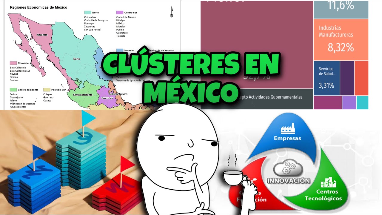Áreas potenciales de desarrollo económico (clústers) de México y de la ...