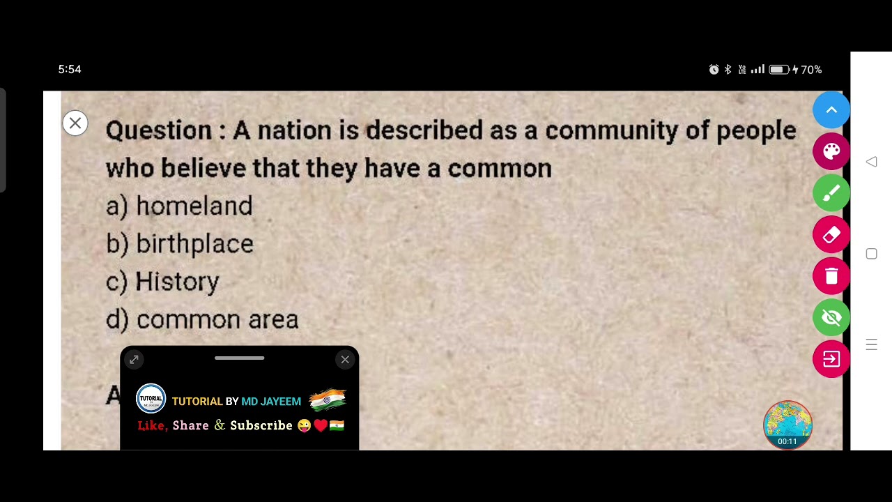 A nation is described as a community of people who believe that they ...