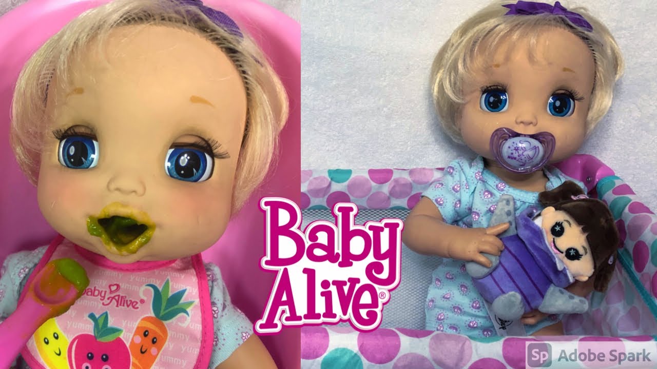 Baby Alive 2006 Soft Face Green Veggies & Grape Juice Feeding - YouTube