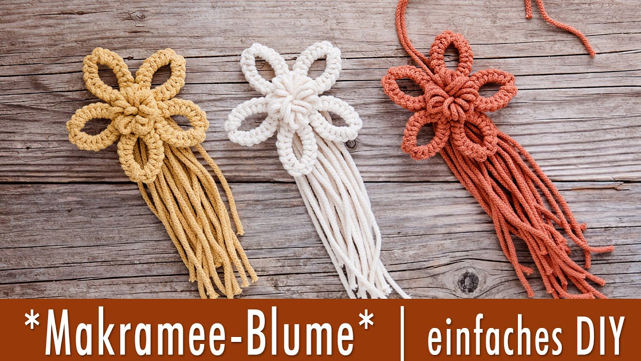 Makramee- Blumen knoten | recht einfach und auch für Anfänger geeignet ...