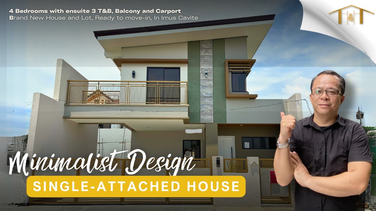MINIMALIST DESIGN SINGLE ATTACHED HOUSE WITH 4 BEDROOMS - YouTube