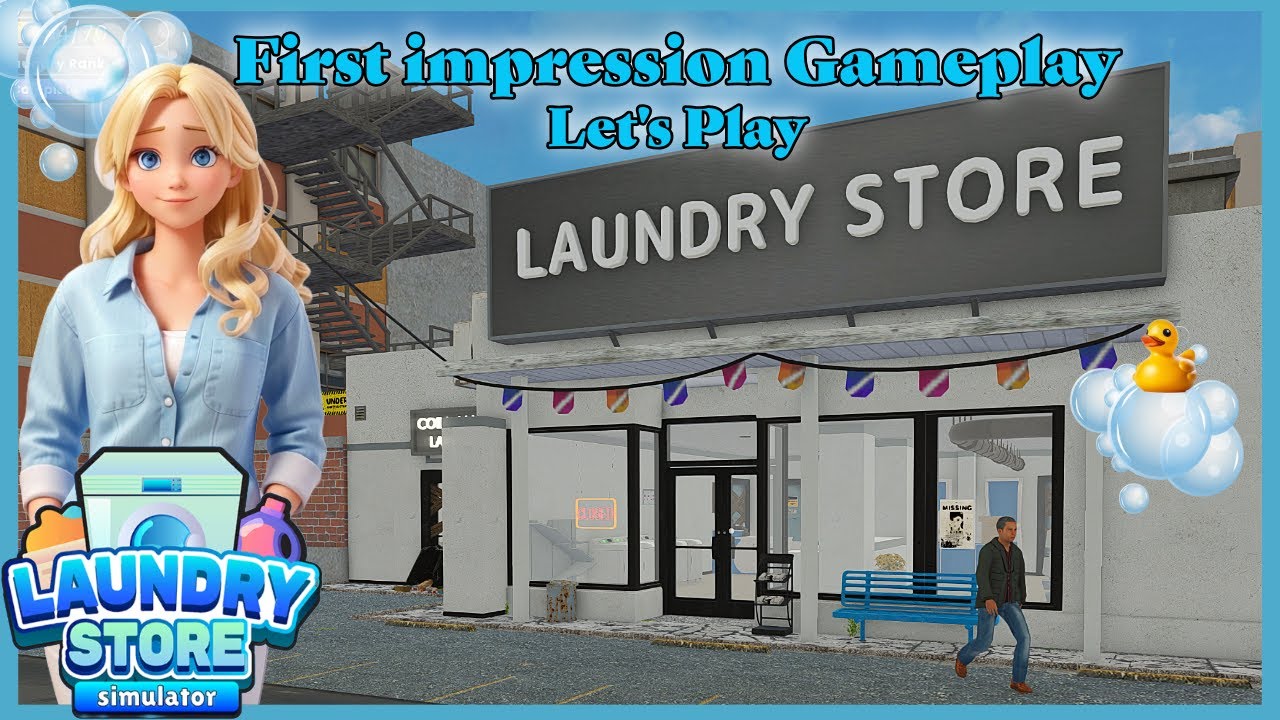 Laundry Store Simulator, First Impression Gameplay, Let's Play - YouTube