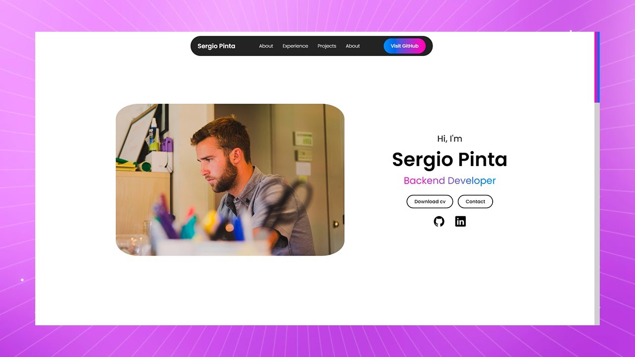 ¡Tu Primer Portafolio Web en HTML y CSS! Tutorial Fácil y Rápido - YouTube