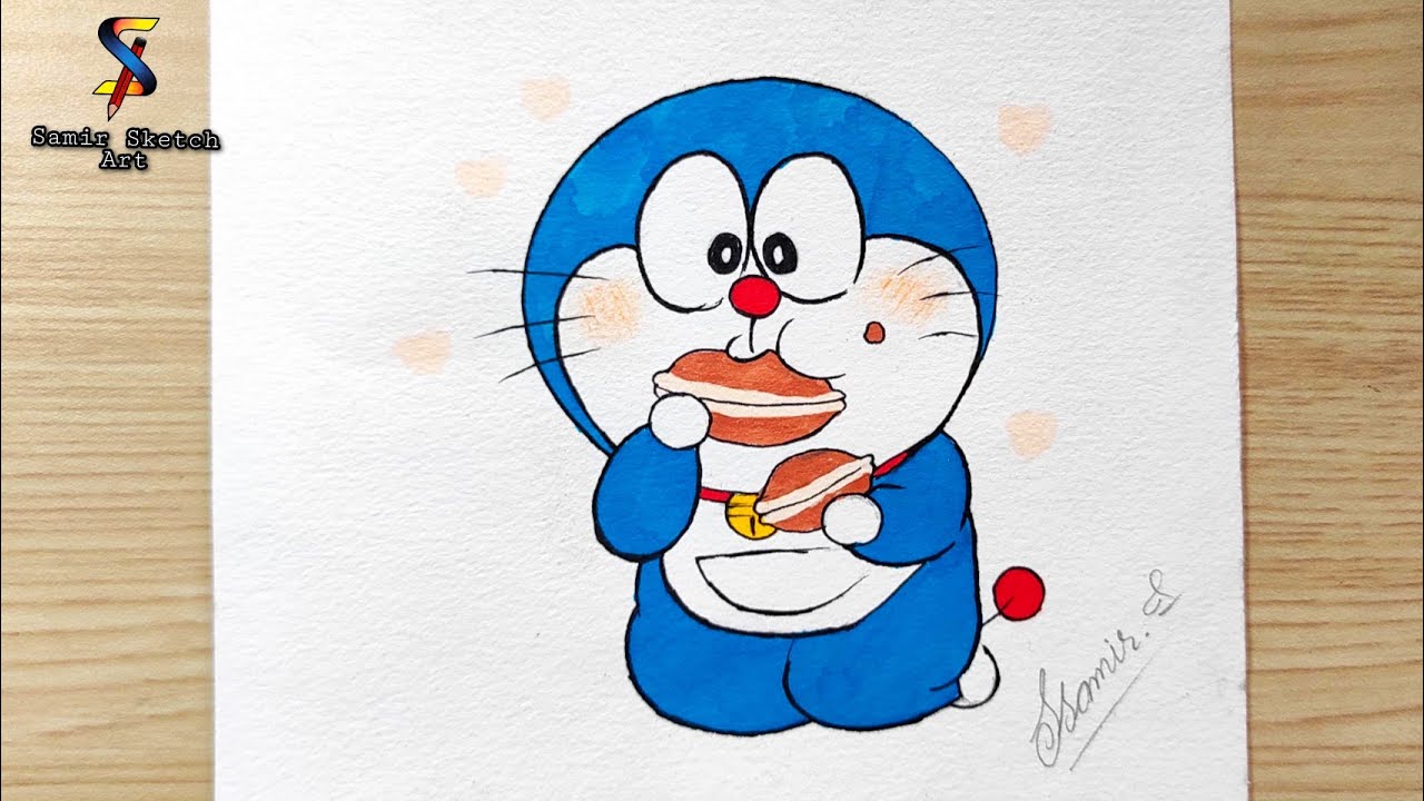 How to Draw Doremon step by steps// Doremon cute drawing //easy way ...