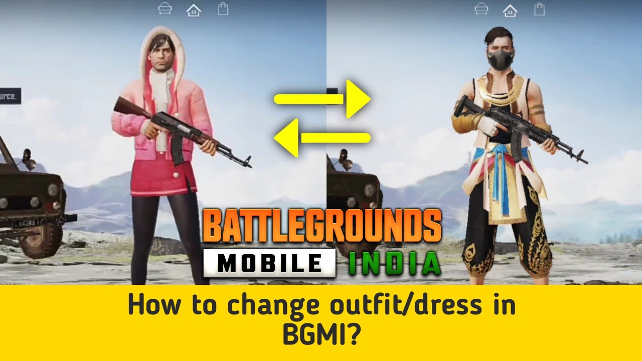 How to change outlooks/dress in BGMI? BGMI Inventory option - YouTube