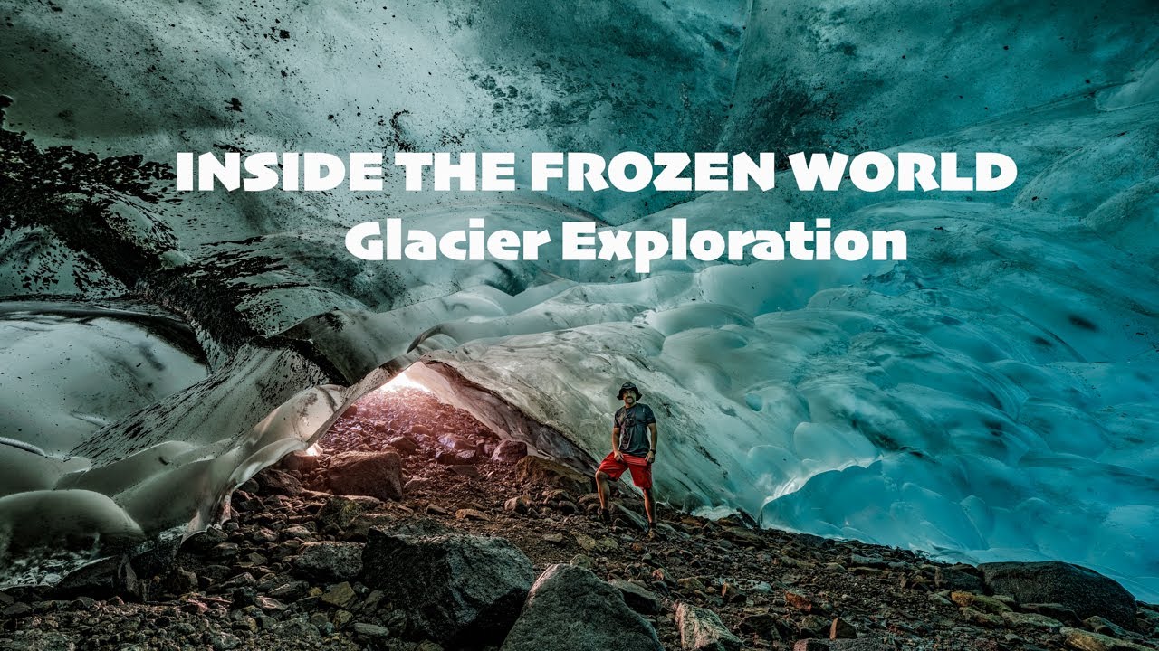 Walking Through a Frozen World. Exploring beautiful Ice Caves on the ...