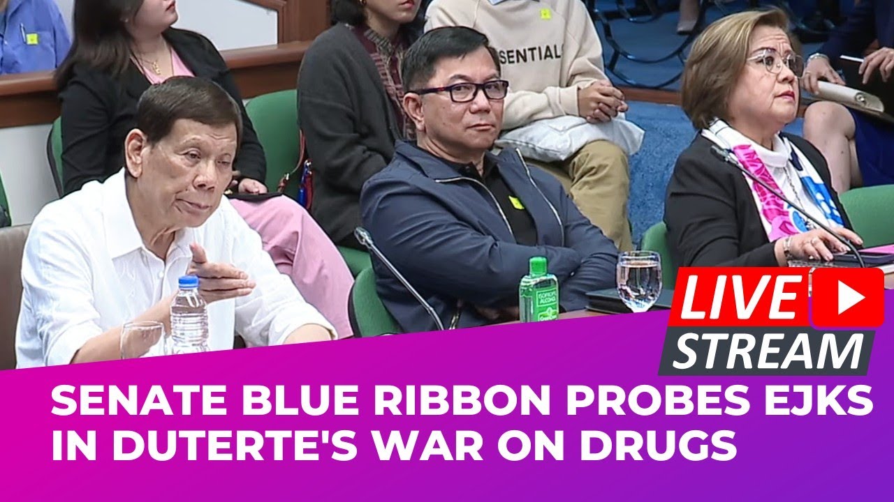 LIVE: Senate Blue Ribbon Subcommittee Hearing on EJKs in Duterte’s War ...