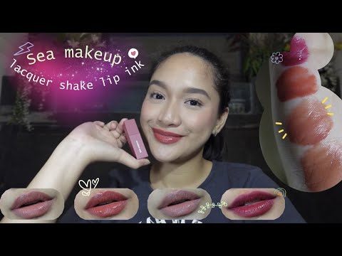 SEA MAKEUP LACQUER SHAKE LIP INK | DUPE MAYBELLINE VINYL INK | TEST ...