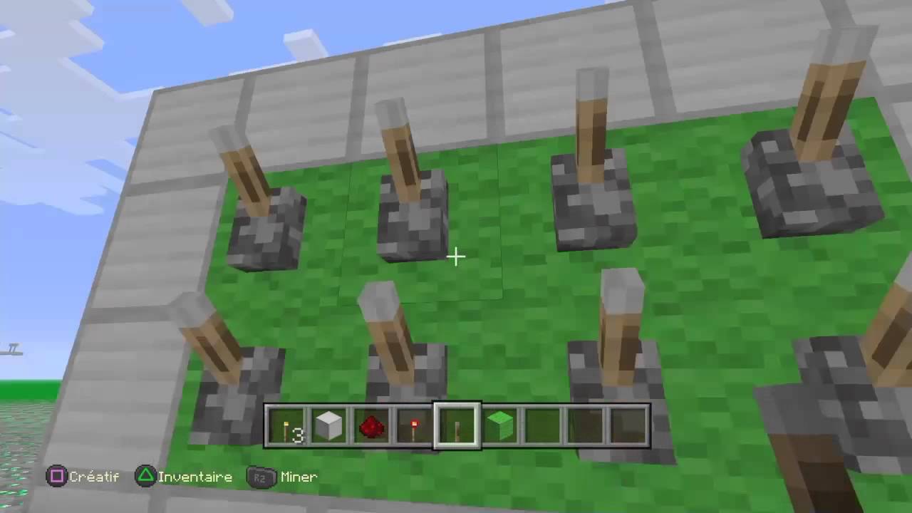 Tuto minecraft système de porte a code avec levier - YouTube