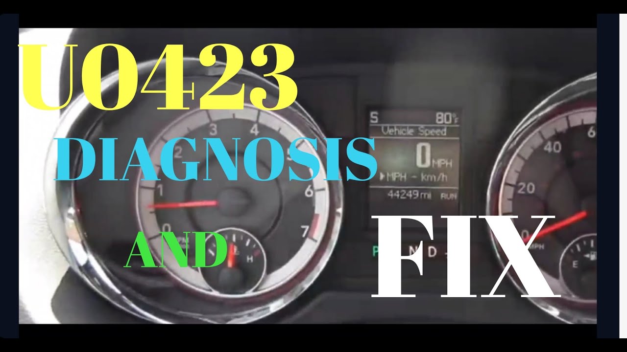 HOW TO FIX ANY CAR WITH A U0423 - Invalid Data Received From Instrument ...
