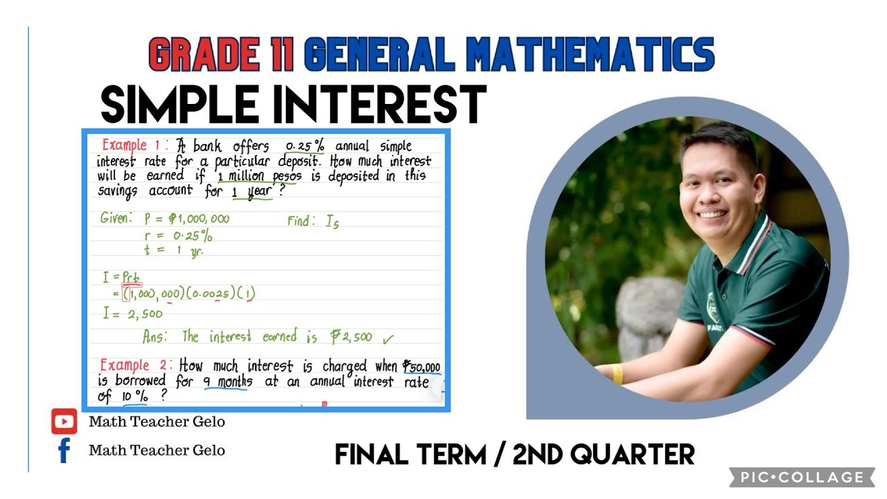 General Mathematics | SIMPLE INTEREST (Part 1) | Grade 11 - YouTube