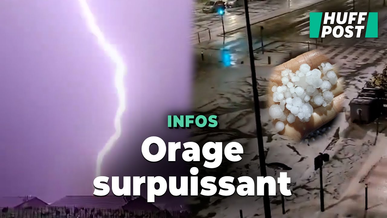 Un orage superpuissant digne d’un été recouvre de grêle les rues de ...