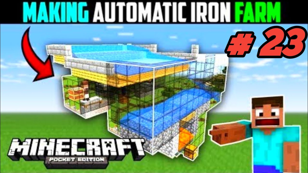 How To Build Minecraft Ultimate Iron Farm In Minecraft #23 - YouTube