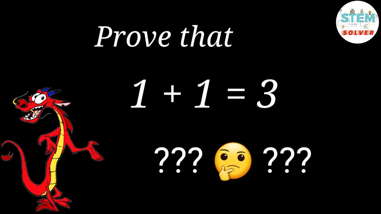 Prove that 1 + 1 = 3 | Math Tricks & Jokes - YouTube
