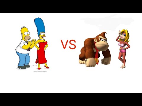 mugen Homer Simpson/Marge Simpson vs donkey kong/Candy Kong 