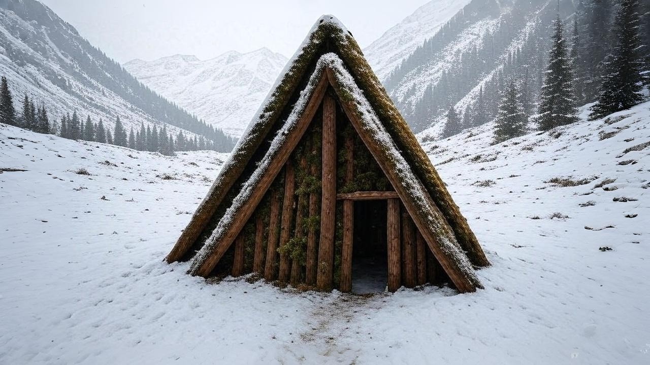 Masterpiece: Man Builds Stunning Triangular Wooden House Deep in the ...