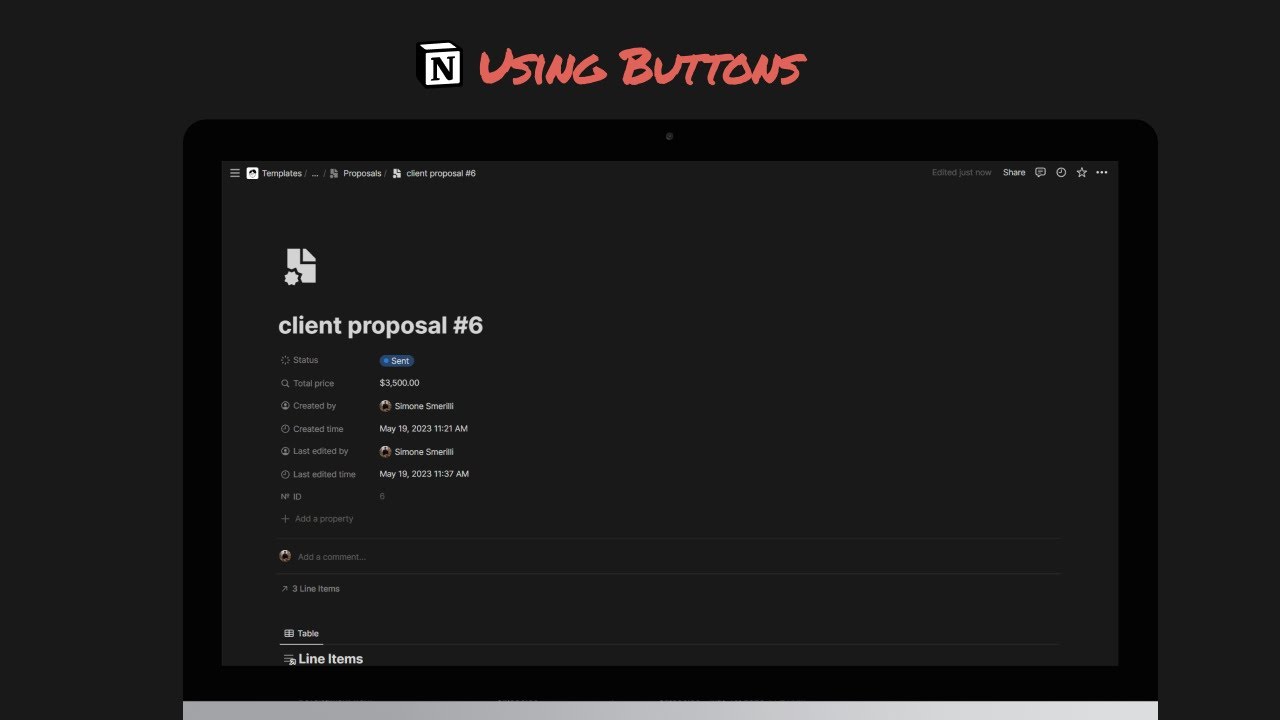How to create a client proposals system with Notion buttons - YouTube