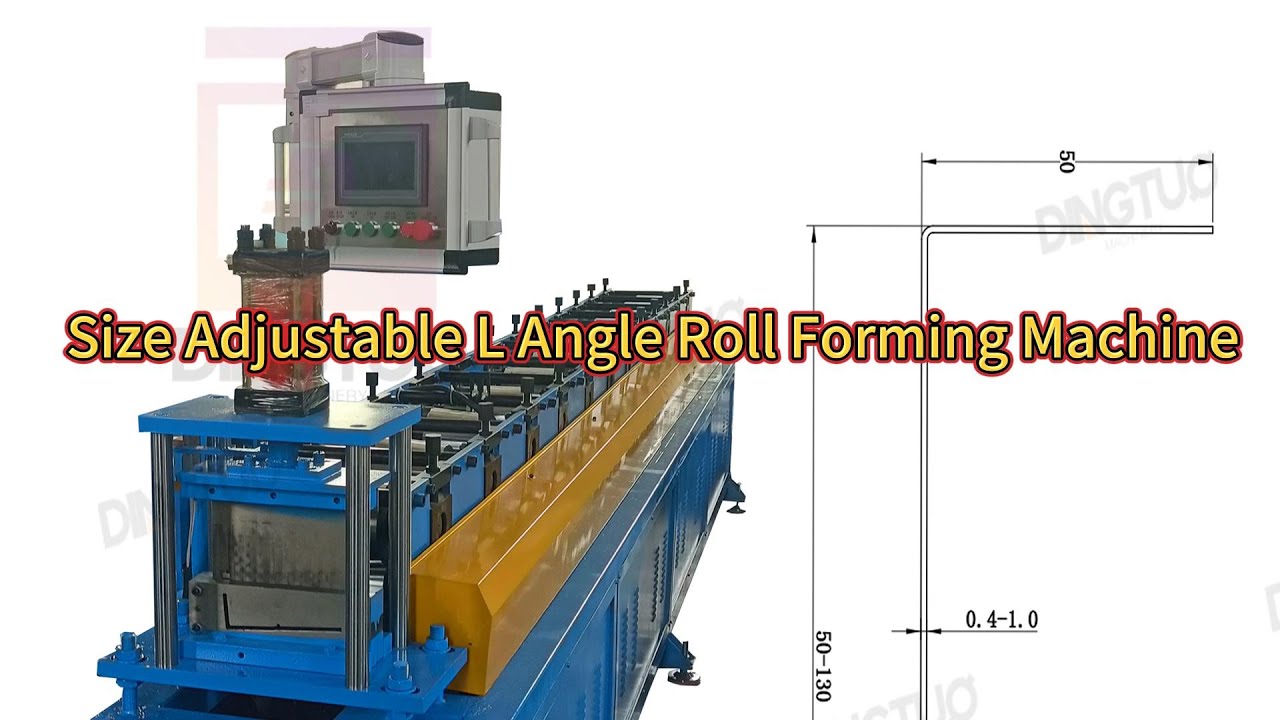 Metal L angle roll forming machine - YouTube