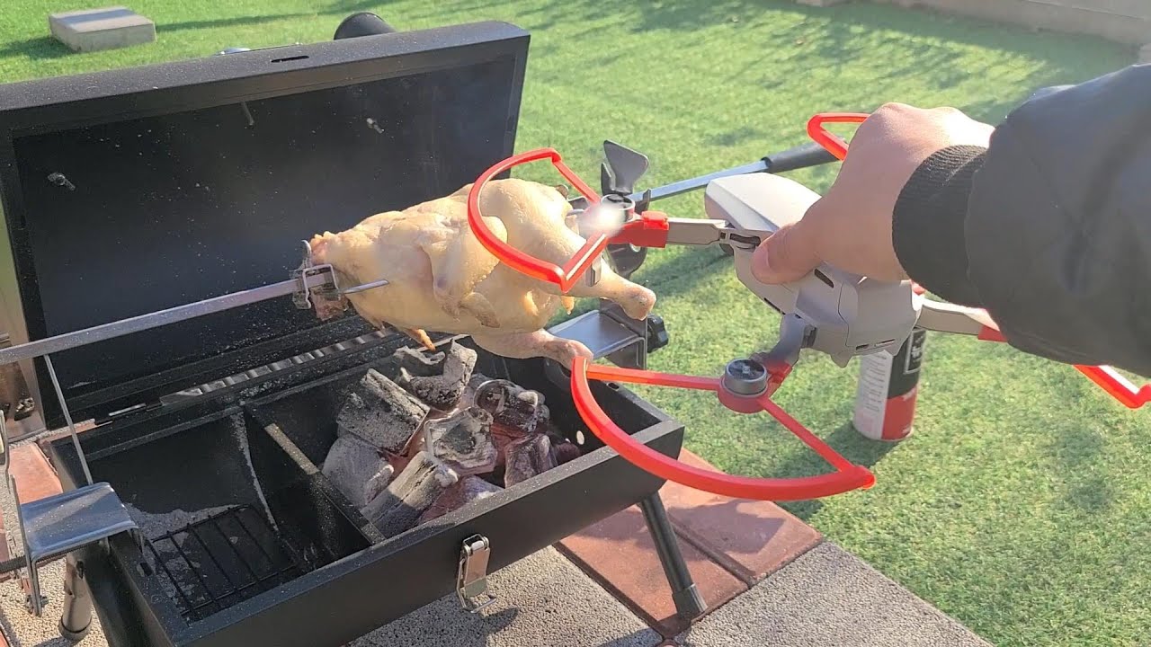 바베큐치킨 만들기 DRONE CHICKEN - YouTube