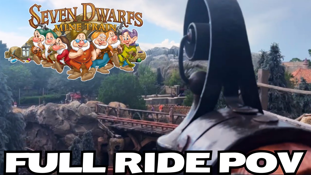 Seven Dwarfs Mine Train Roller Coaster Front Row FULL Ride POV 2024 ...