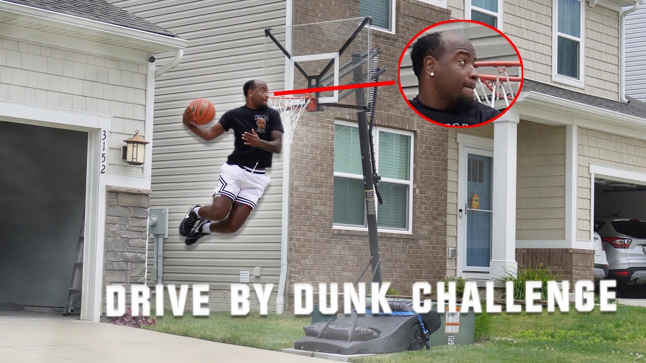 DRIVE BY DUNK CHALLENGE! (HIT MY HEAD ON RIM🤦🏾‍♂️) - YouTube