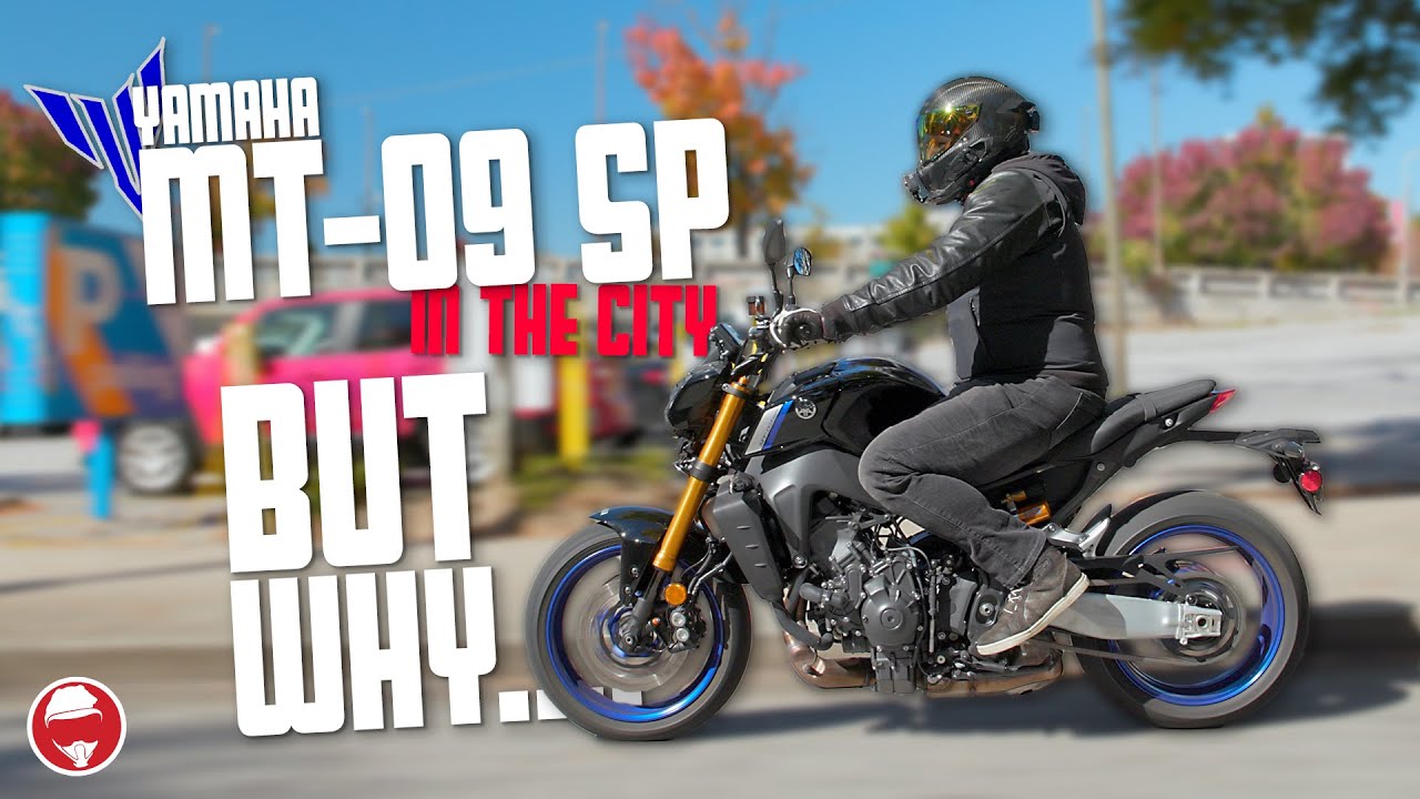 Race bike for CITY riding? | 2021 Yamaha MT-09 sp City Review - YouTube