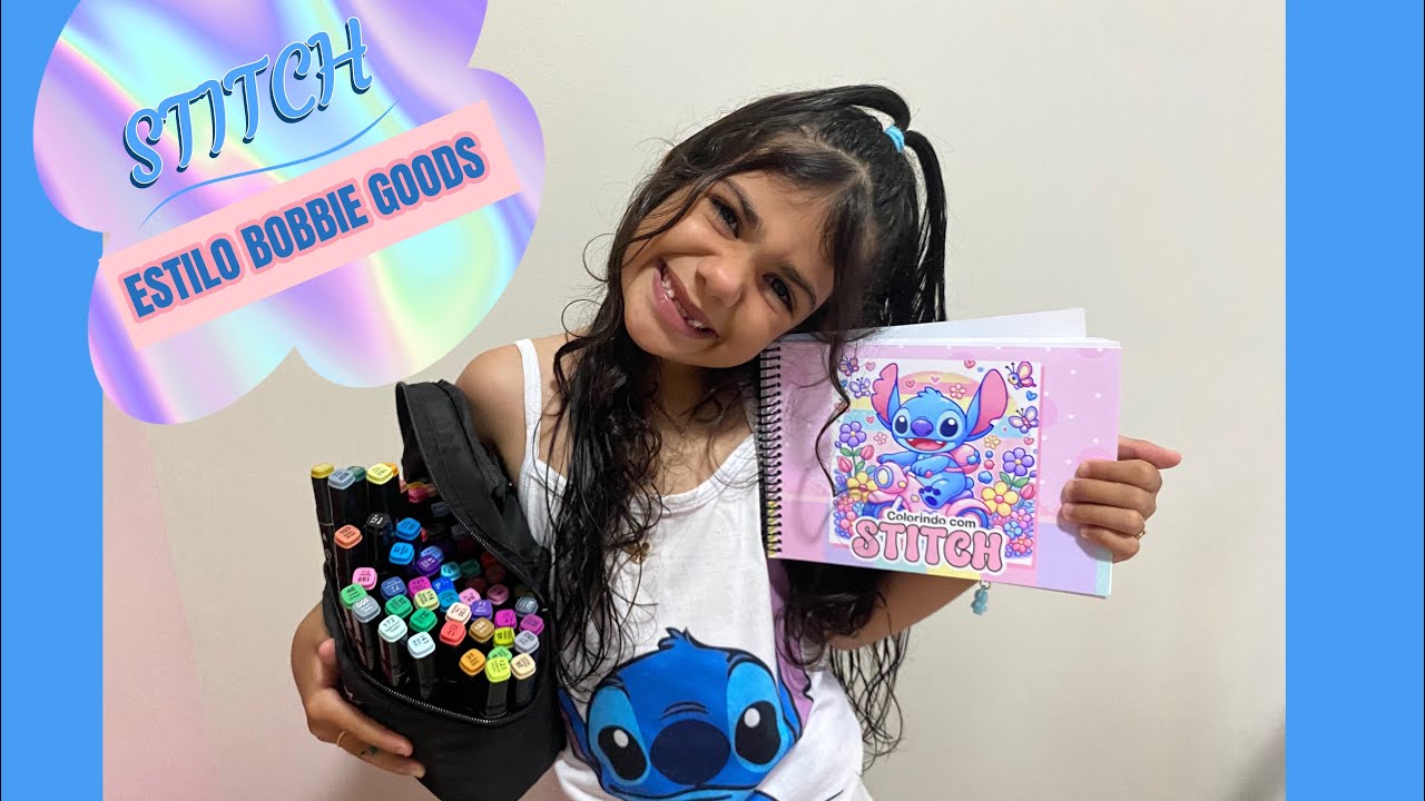 PINTANDO ESTILO BOBBIE GOODS!COLORINDO COM STITCH #stitch # ...