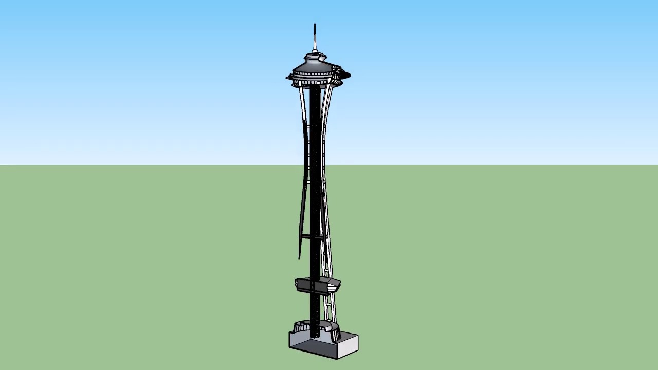 SPACE NEEDLE MODEL ANIMATION - YouTube