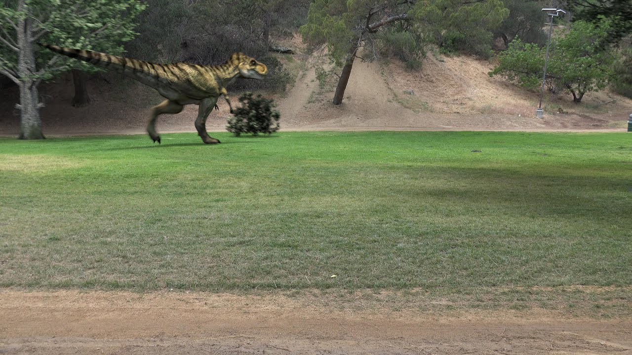 t rex circle run 4k - YouTube