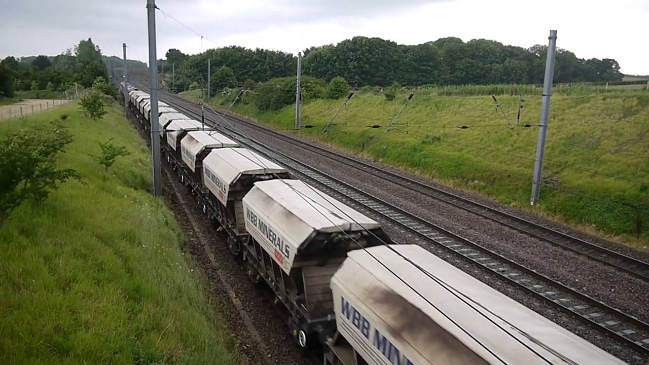 TRIPLE HEADER 66, East Coast Mainline Little Bytham Saturday 14th June ...