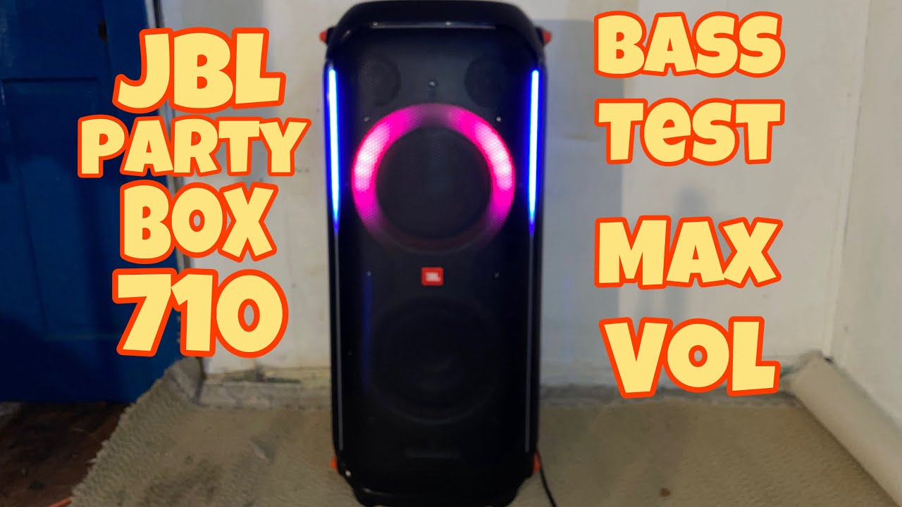 JBL party box 710 max volume bass booster one bass test - YouTube